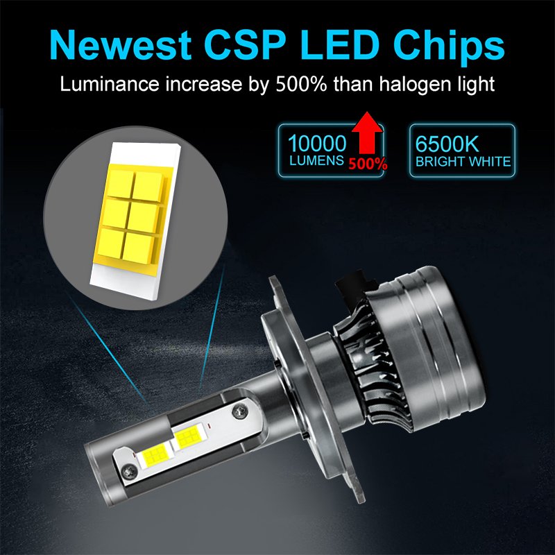 H4 Led High And Low Beam 30W 9V 6500K Led H4 Car Headlights - learnew ...