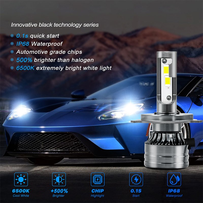 H4 Led High And Low Beam 30W 9V 6500K Led H4 Car Headlights - learnew ...