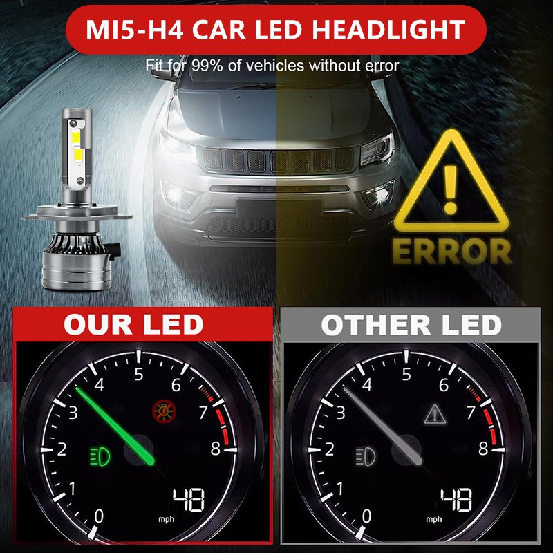 H4 Led High And Low Beam 30W 9V 6500K Led H4 Car Headlights - learnew ...